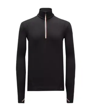 Moncler High Neck Long Sleeve Polo
