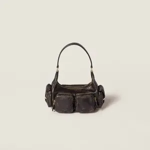 Miu Miu Pocket Nappa Leather Bag - Coffee