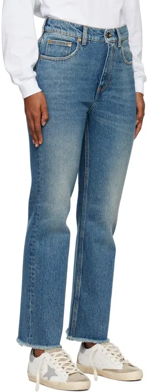 GOLDEN GOOSE Logo Patch Flared Jeans