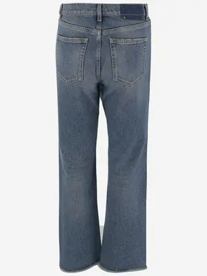GOLDEN GOOSE Logo Patch Cropped Jeans