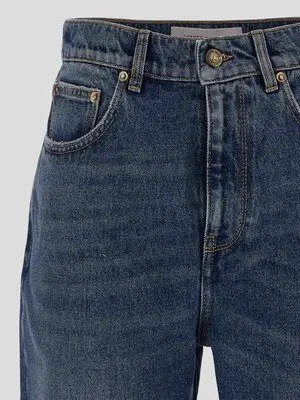 GOLDEN GOOSE Logo Patch Cropped Jeans