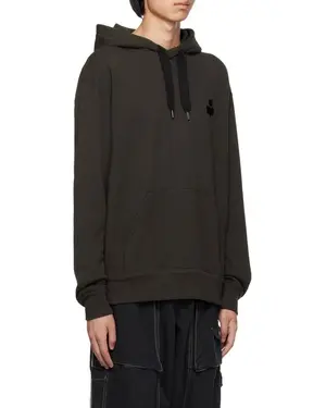 Isabel Marant Étoile Appliqué Logo Drawstring Hoodie - Black