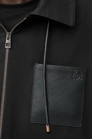 Loewe Zip-up Hooded Jacket - Black