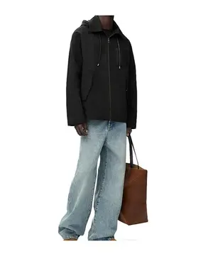 Loewe Zip-up Hooded Jacket - Black