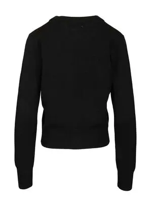 AMI Paris Heart-embroidered Wool Cardigan
