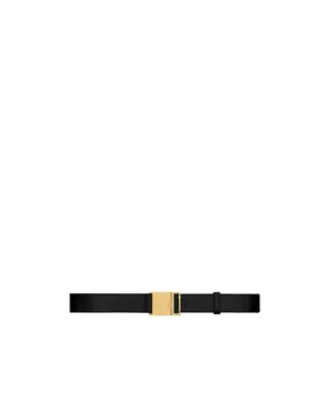 Saint Laurent Magnetic Buckle Belt In Shiny Leather