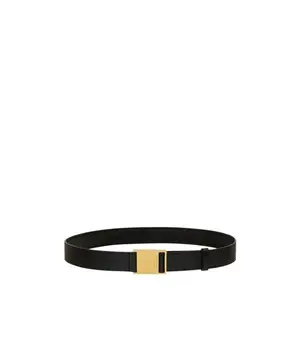 Saint Laurent Magnetic Buckle Belt In Shiny Leather