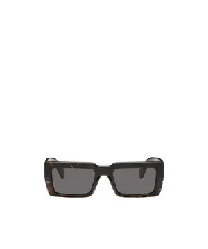 Off-White Rectangular Frame Sunglasses - Gray