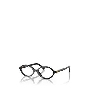 Miu Miu Oval Frame Eyeglasses - Black