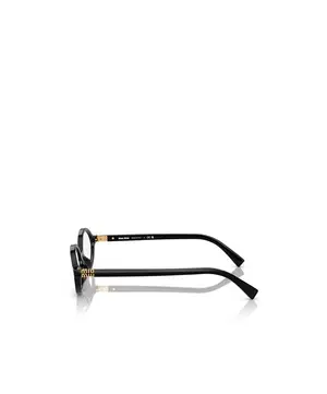 Miu Miu Oval Frame Eyeglasses - Black