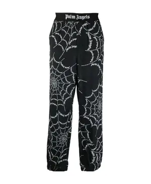 Palm Angels Spider Web Printed Pants