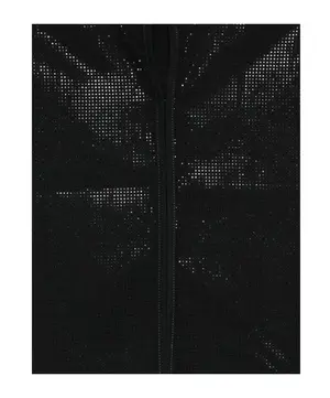 Emporio Armani Zip-up Top With Stand Collar And Short Sleeves