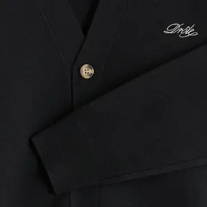 Drole De Monsieur Drôle De Embroidered Knitted Cardigan