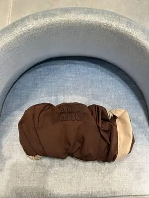 Miu Miu Twill Strapless Bandeau Top