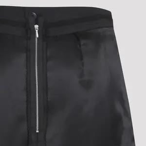 MAISON MARGIELA Midi Skirt With Raw Hem And Contrast Panels - Black