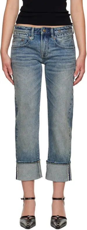 R13 Straight Leg Jeans With Belt Loops