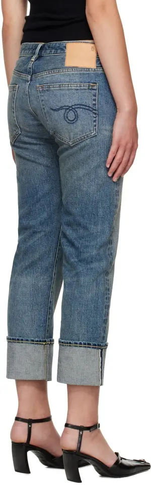 R13 Straight Leg Jeans With Belt Loops