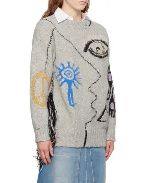 Stella McCartney Embroidered Crewneck Knit Sweater
