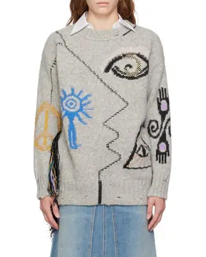 Stella McCartney Embroidered Crewneck Knit Sweater