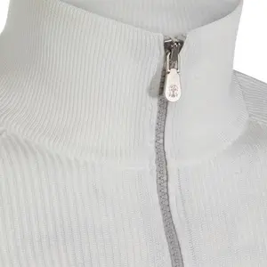 Brunello Cucinelli High Neck Knitted Jumper With Zip - No