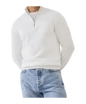 Brunello Cucinelli Cotton Quarter Zip Jumper