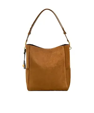 Ami Carrousel Leather Bucket Bag - Hazelnut