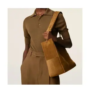 AMI Paris Carrousel Leather Bucket Bag