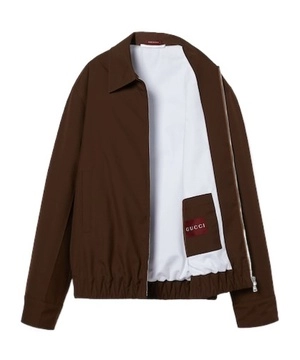 Gucci Embossed Twill Zip-up Jacket
