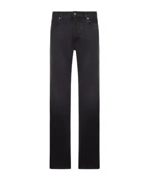 HAIKURE Five-pockets Buttoned Bootcut Jeans