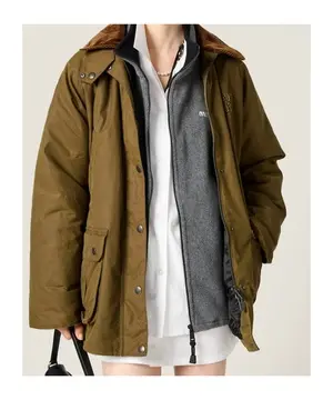 Miu Miu Oversized Zip-up High Neck Jacket - Grey