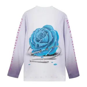 Burberry Floral Rose Printed Long Sleeve Crewneck T-shirt