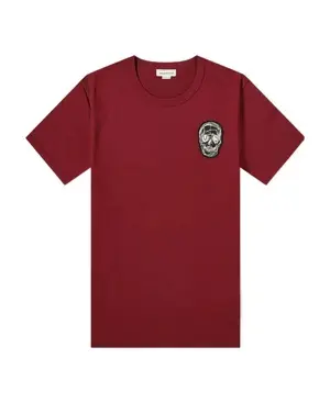 Alexander McQueen T-shirt With Round Neck And Short Sleeves - Red