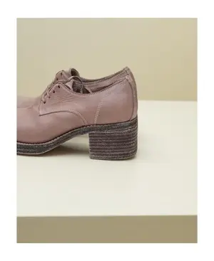 Guidi Tie Business Dress Shoes With Thick Heels