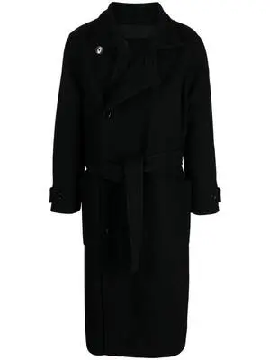 LEMAIRE Single-breasted Wrapped Coat - Black