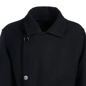 LEMAIRE Single-breasted Wrapped Coat - Black