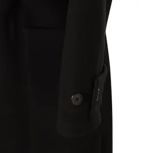 LEMAIRE Single-breasted Wrapped Coat - Black