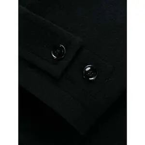 LEMAIRE Single-breasted Wrapped Coat - Black