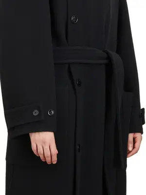 LEMAIRE Single-breasted Wrapped Coat - Black