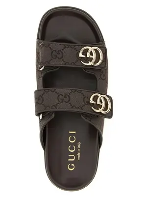 Gucci Double G Fabric Slide Sandals
