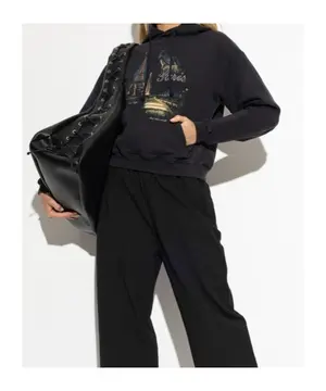 Vetements Hooded Blouse With Graphic Front And Pockets