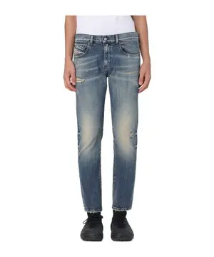 DIESEL® D-strukt Distressed Tapered Jeans - Blue