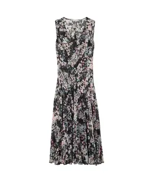 Dries Van Noten Floral Print Dress - Black