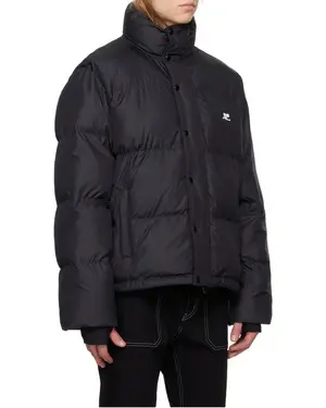 COURREGES Courrèges Logo Embroidered Puffer Jacket