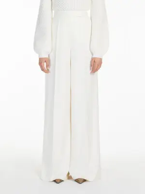 Max Mara Ninfa Wide-leg Trousers - White