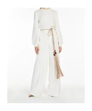 Max Mara Ninfa Wide-leg Trousers - White