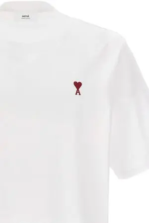 AMI Paris De Coeur Embroidered Crewneck T-shirt