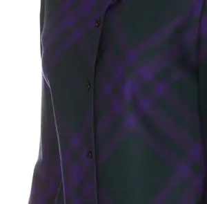 Burberry Long Sleeve Checked Shirt Dress - Black