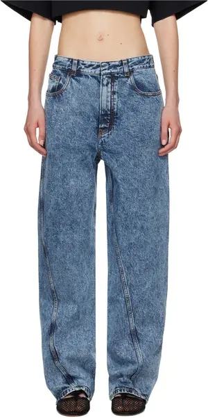 Alaïa Twisted Straight Cut Jeans