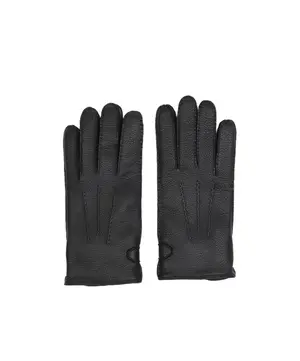Brioni Touch-strap Leather Gloves