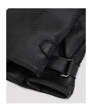 Brioni Touch-strap Leather Gloves